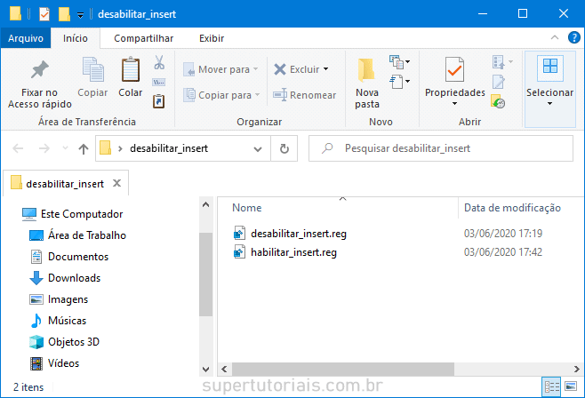 Como desabilitar a tecla Insert do teclado no Windows