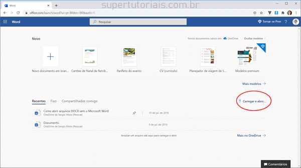 Como editar documentos DOC e DOCX do Word online