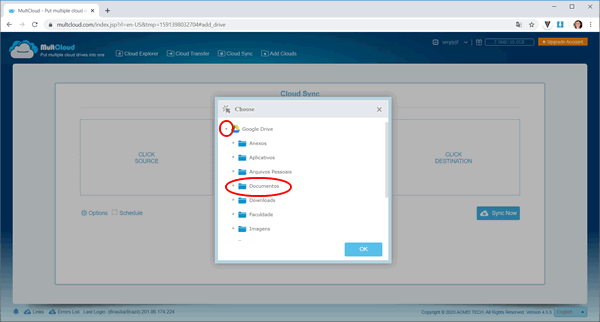 Como sincronizar arquivos do Google Drive com OneDrive e vice-versa