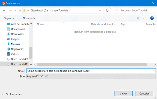 Como salvar uma página da internet em formato PDF no Chrome